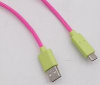 China Rainbow Wire Braided USB 3.1 To Type C Cable Data Transfer 0.5m 1m Length for sale