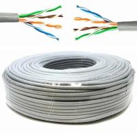China White Cat6 Ethernet Cable Roll With Shielding Unshielded High Durability for sale