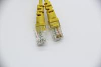 China Yellow Cat5E Ethernet Patch Cable UTP 24AWG CCA High Speed Transmission Cable for sale