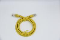 China Yellow Cat5E Ethernet Patch Cable UTP 24AWG CCA High Speed Transmission Cable for sale