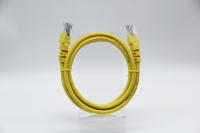China Yellow Cat5E Ethernet Patch Cable UTP 24AWG CCA High Speed Transmission Cable for sale