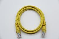 China Yellow Cat5E Ethernet Patch Cable UTP 24AWG CCA High Speed Transmission Cable for sale
