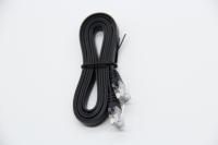 China Flat Black Bare Copper Cat.5E Ethernet Cable 30AWG 1M 1000Mbps For Laptop Office Home Networking for sale