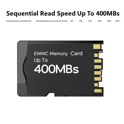China Sequential Read Speed Up To 400MBs EMMC Memory Card Standard Product Completion Capacities 8GB 16GB 32GB 64GB 128GB 256GB for sale