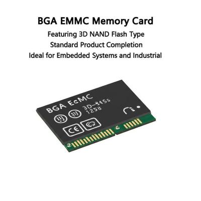 China BGA EMMC Memory Card Featuring 3D NAND Flash Type Standard Product Completion Ideal for Embedded Systems and Industrial for sale