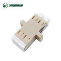 China Flange LC Duplex Fiber Optic Adapter With Inner Shutter for sale