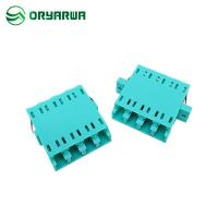 China Flange LC Quad Fibre Optic Coupler One Piece Injection 4 Port for sale