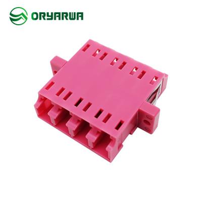 China Flange Ceramic Sleeve LC Fiber Optic Adapter One Piece Type For CCTV System for sale