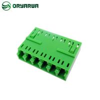 China Integrated 6 Ways LC UPC Multi Mode MM Flangeless Fiber Optical Adapter in Network or Data Center for sale