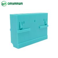 China 6 Ports Aqua One Piece Type Symmetry Optical Fiber Coupler / Adaptor for Telecom for sale