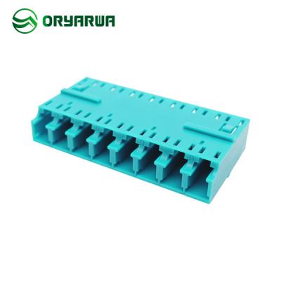 China One Piece Type 8 Port Asymmetric Flangeless LC Fiber Optic Adapter for sale