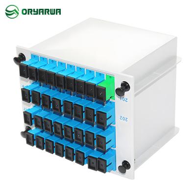 China SC UPC 1x32 Fiber Optic Cassette PLC Splitter Low Insertion Loss for sale