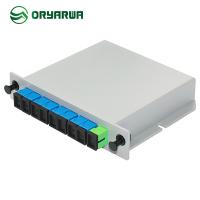 China SC UPC 1X8 Fiber Optic Cassette PLC Splitter ABS Material for sale