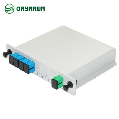 China 1x4 Casstte PLC Splitter Fiber Optic SC UPC Connector for sale