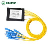 China SM MM Fiber Optic 1x8 Cassette PLC Splitter ABS Material In FTTH for sale