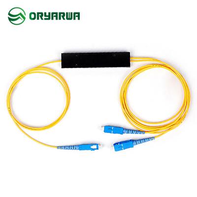 China Fiber Optic 1x2 Cassette PLC Splitter ABS Material for sale