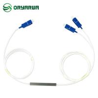 China Mini Type Fiber Optic Splitter 1x2 FTTH SC UPC Steel Tube for sale