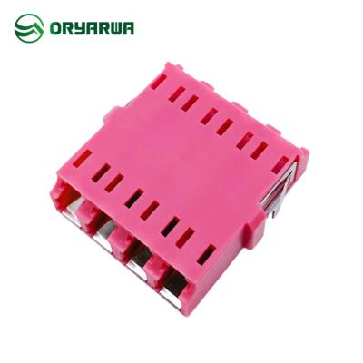 China IEC613000 LC Quad LC Fiber Optic Adaptor With Shutter for sale