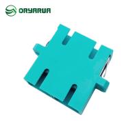 China One Piece Molding SC Duplex Fiber Optic Adapter Flange Flangeless for sale