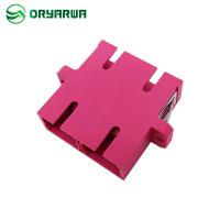 China OM4 Duplex SC Fiber Optic Adapter Multimode Integrally Formed for sale