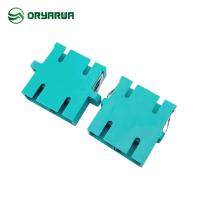 China One Piece Molding SC Duplex Fiber Optic Adapter Flange Flangeless for sale