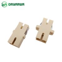 China Flange Simplex SC Fiber Optic Adapter Beige Color For Telecommunications for sale