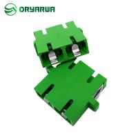 China Flange One Piece Molding SC Duplex Fiber Adapter Innner Shutter ISO9001 for sale