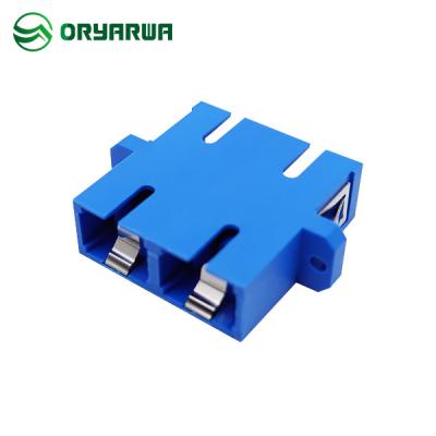 China One Piece Type Fiber Optic Adapter 5.9N Flange Duplex SC Adapter With Shutter for sale