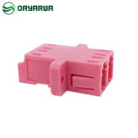China Dissymmetry UPC Duplex LC Fiber Optic Adapter Single Mode Full Flange Welded for sale