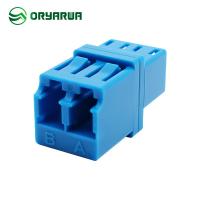 China RJ45 Type LC Fiber Optic Adapter Non Flange Blue Duplex Adapters for sale