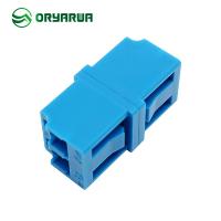 China Blue RJ45 Duplex LC Fiber Optic Adapter Welded Type for sale