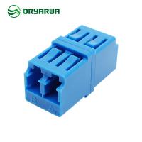 China Blue RJ45 Duplex LC Fiber Optic Adapter Welded Type for sale