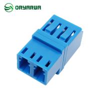 China RJ45 Type LC Fiber Optic Adapter Non Flange Blue Duplex Adapters for sale