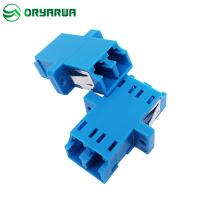 China ODM Crimping Housing LC Fiber Optic Adapter 2 port No Windows for sale