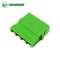 China Asymmetric Welded Type LC Fiber Optic Adapter Ceramic Sleeve Flangeless Quad for sale