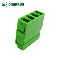 China Asymmetric Welded Type LC Fiber Optic Adapter Ceramic Sleeve Flangeless Quad for sale