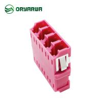 China IEC OM4 Welded Type LC Quad Optical Fiber Adaptor for sale