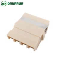 China Beige LC Quad Multimode Fiber Adapter Plastic Material Welded Injection for sale