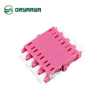 China Welded Injection LC Quad Singlemode Multimode Fiber Optic Adapter for sale