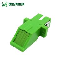 China Flange SC Simplex Fiber Optic Adapter Push In Type With Inner Shutter for sale