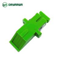 China Flange SC Simplex Fiber Optic Adapter Push In Type With Inner Shutter for sale
