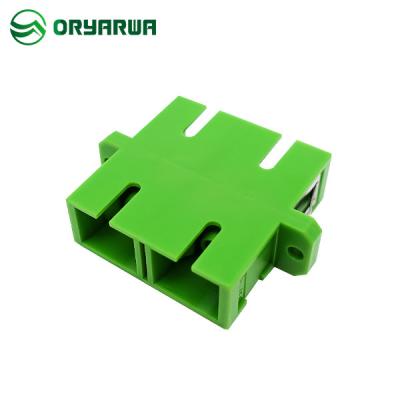 China Flange Welding Formed SC APC Adapter CATV Duplex SC Fiber Coupler for sale
