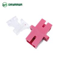 China Plastic Housing Simplex SC Fiber Optic Adapter Welded Type With Flange for sale