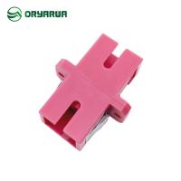 China Plastic Housing Simplex SC Fiber Optic Adapter Welded Type With Flange for sale