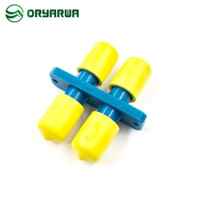China Flange Welded Mold ST To ST Fiber Optic Adapter Duplex Fiber Optic Coupler for sale