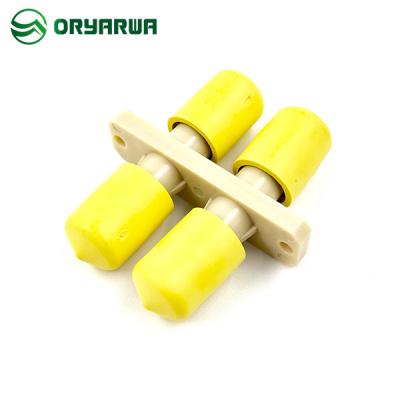 China Plastic Housing Flange ST Fiber Optic Adapter Duplex IEC Standard for sale