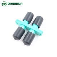 China Flange 2 Ports Duplex ST Fiber Optic Adapter Plastic Housing for sale