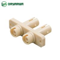 China SC Footprint FC To ST Duplex Hybrid Fiber Adapter Beige for sale