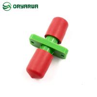 China Plastic Material Red Dust Cap ST Fiber Optic Adapter For CATV FTTX for sale