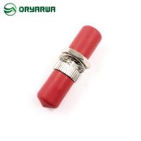 China Simplex Flangeless ST Fiber Optic Adapter Metal Material With Red Dust Cap for sale